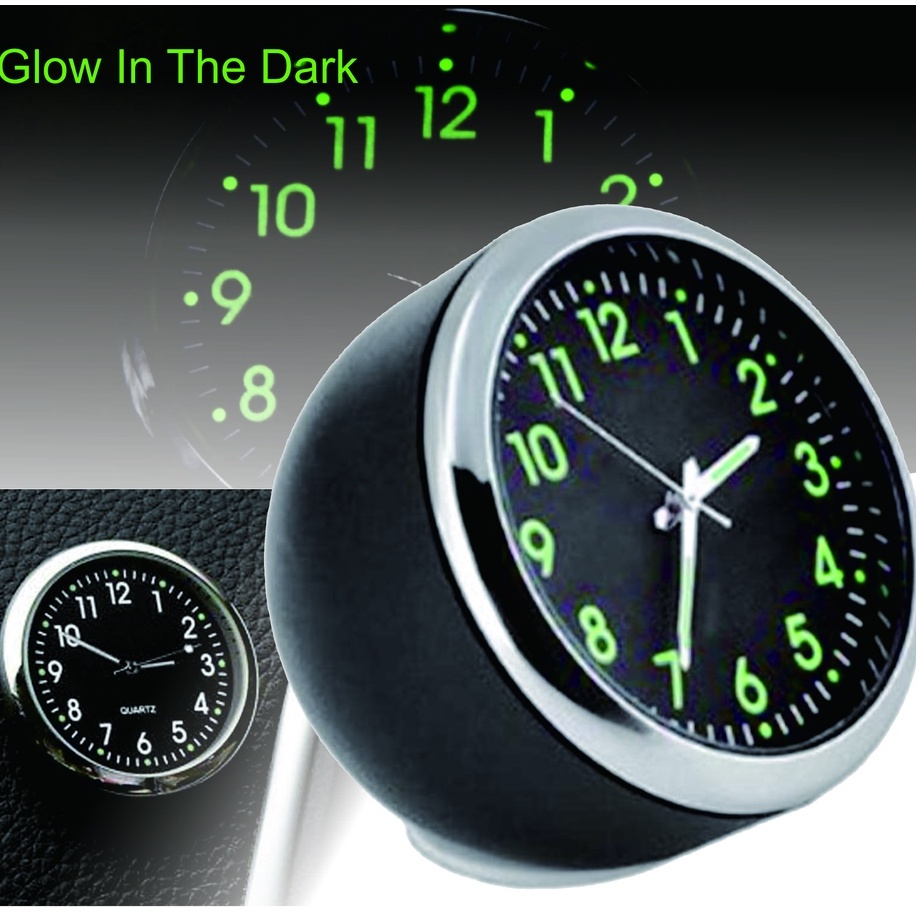 Jual Jam Mobil Analog Glow In The Dark Quartz Classic / Luminous Car Analog Clock / JAM ...