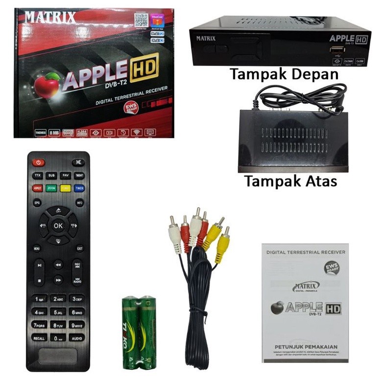 Jual Set Top Box MATRIX APPLE Full HD Penerima Siaran TV Digital SNI/good OKE | Shopee Indonesia