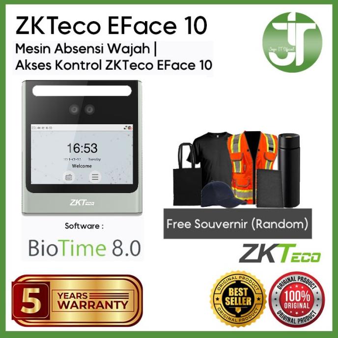 Jual Mesin Absen Wajah dan Akses Kontrol RFID ZKTeco EFACE 10 Garansi Resmi | Shopee Indonesia