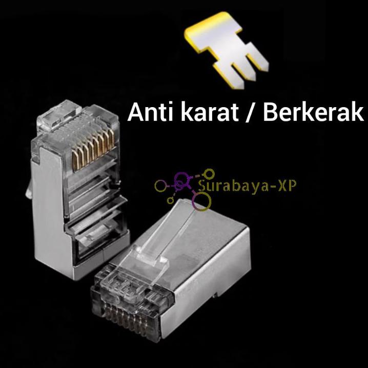 Jual Harga Bersahabat.. Konektor RJ45 METAL CAT5E ANTI GAGAL EZ untuk ...