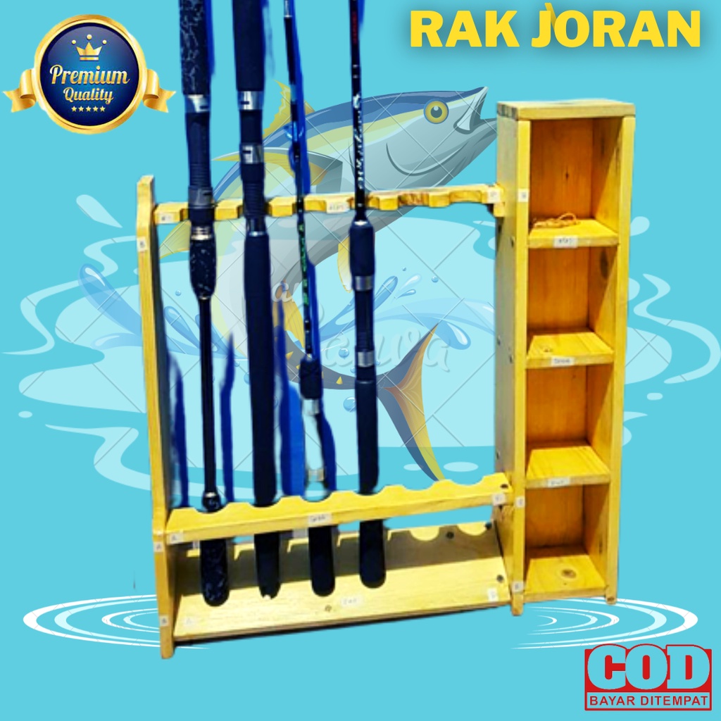 Jual Rak Pancing Tempat Joran Pancing Plus Kotak Penyimpanan Serbaguna ...