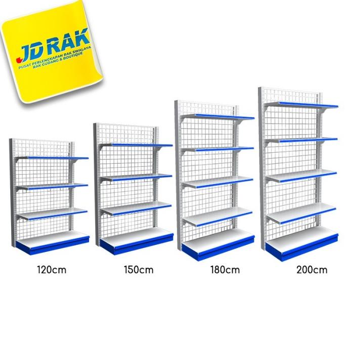 Jual Rak Minimarket / Gondola / Swalayan Single Ukuran 120/150/180/200 ...