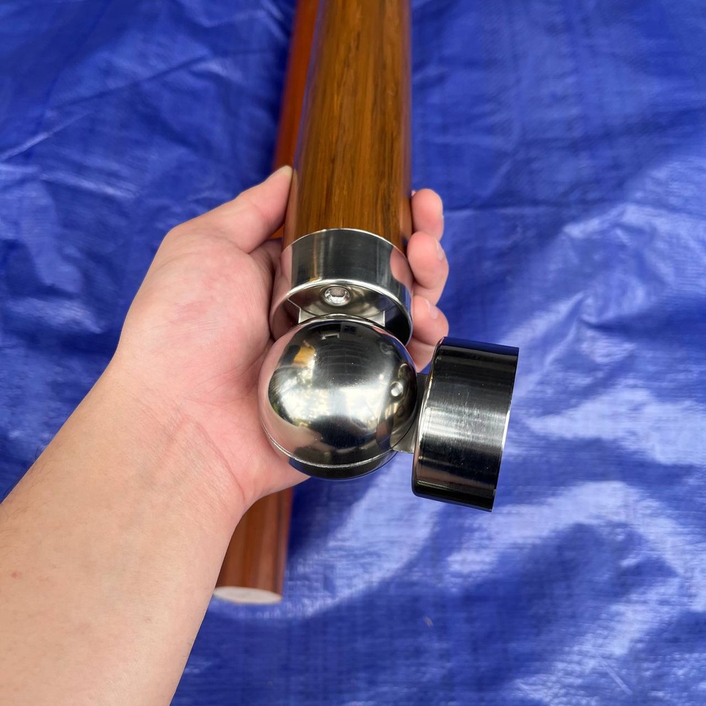 Jual HANDRAIL PVC BULAT 50MM, PEGANGAN TANGGA PVC COKLAT TUA SERAT KAYU ...