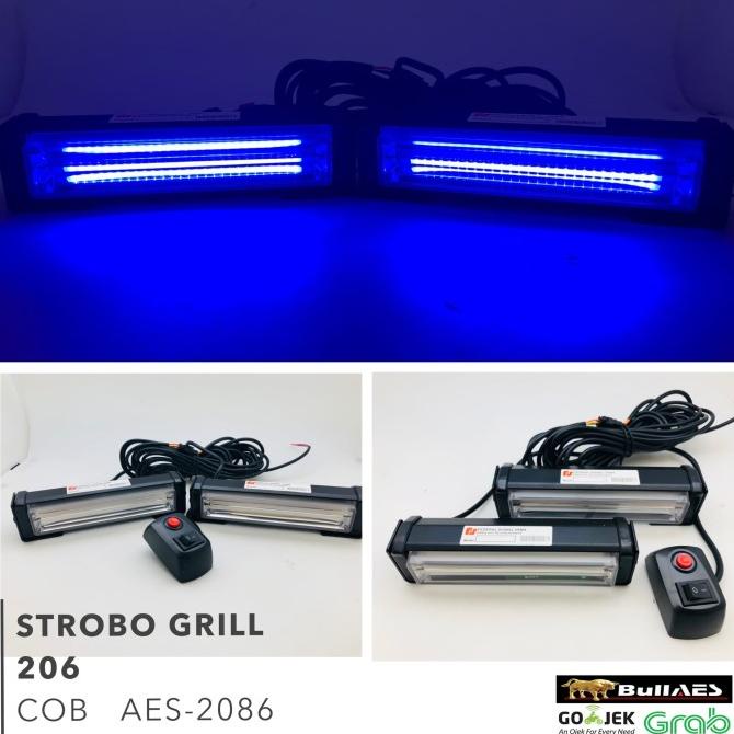 Jual Lampu Strobo Grill 206 Cob I Lampu Patwal Polisi Grill 18 Mode ...