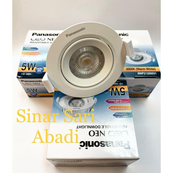 Jual Lampu Downlight Lampu Spotlight 5W 5 Watt Led Neo Panasonic ...