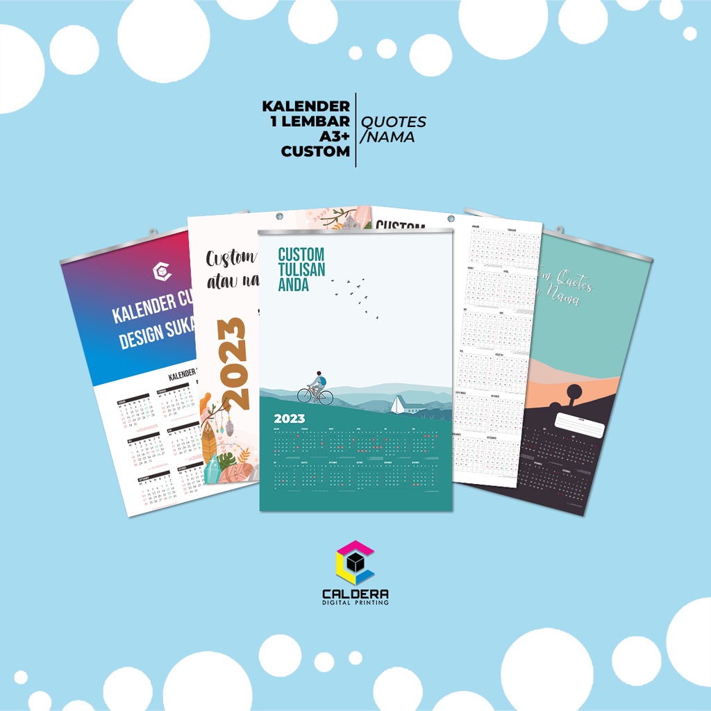 Jual Kalender Dinding Custom Tulisan & Foto Sendiri 1 Lembar A3 ...