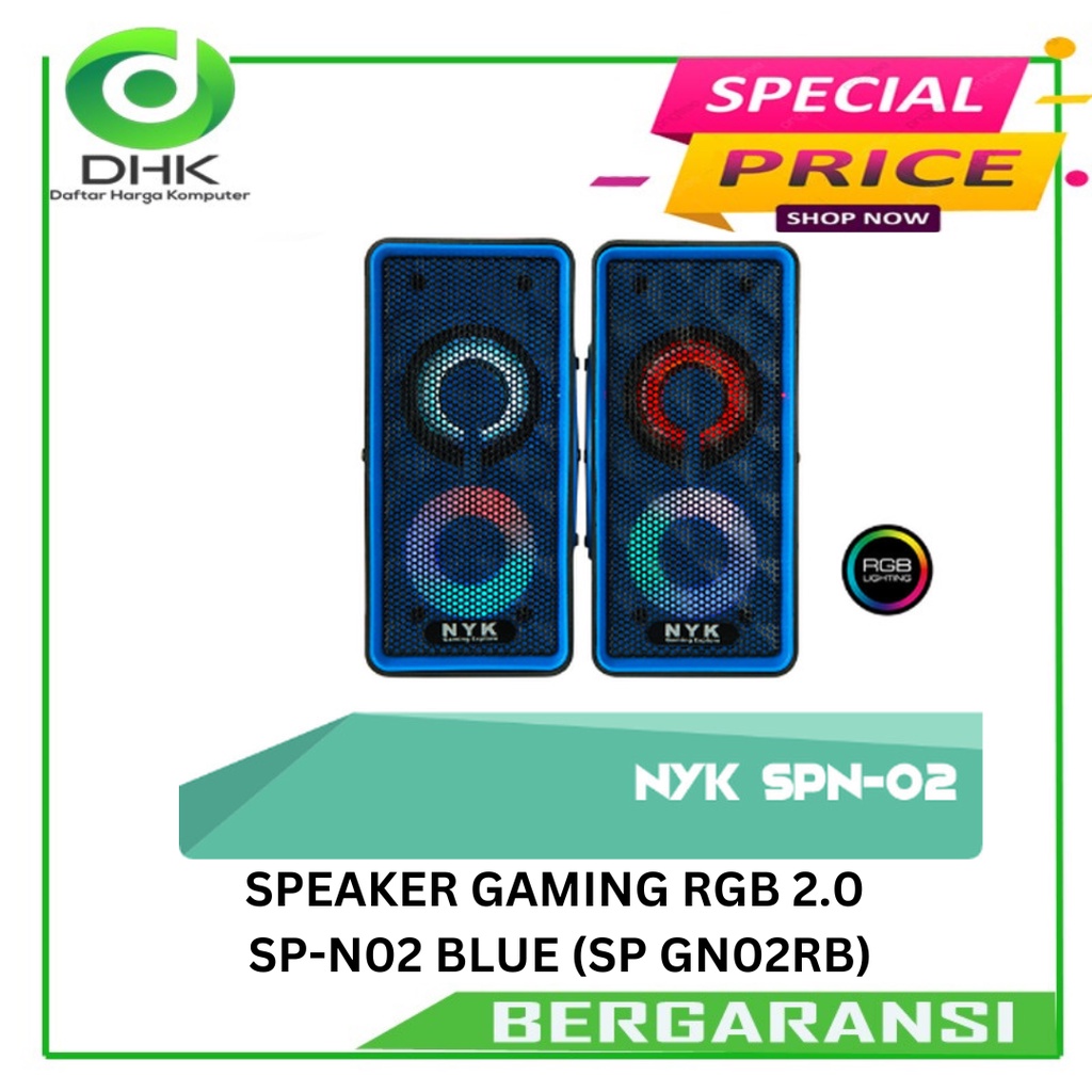 Jual SPEAKER GAMING RGB 2.0 SP-N02 BLUE (SP GN02RB) | Shopee Indonesia