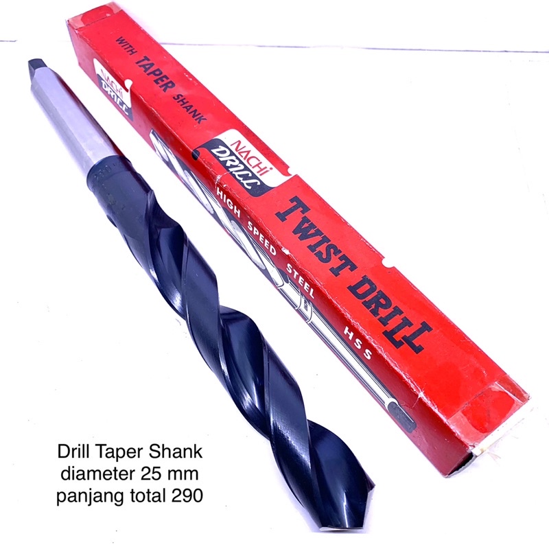 Jual Bor Drill 25 mm HSS taper shank merk Nachi Japan original baru…drill mata bor 25 mm ...