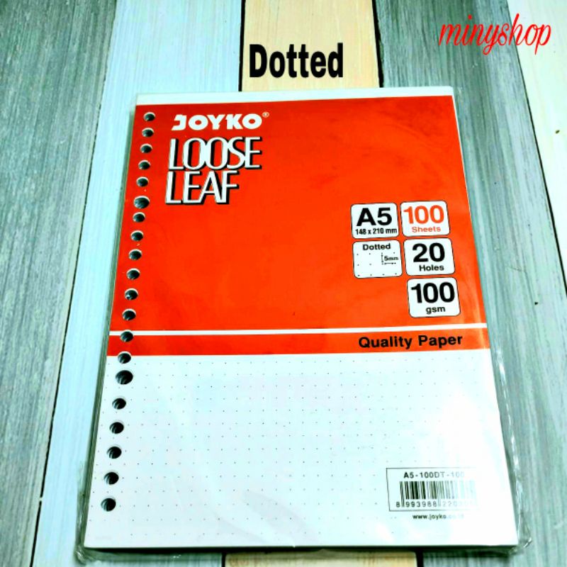 Jual Isi Kertas Binder File Loose Leaf A5 B5 Grid Dotted Plain 100 Lembar | Shopee Indonesia