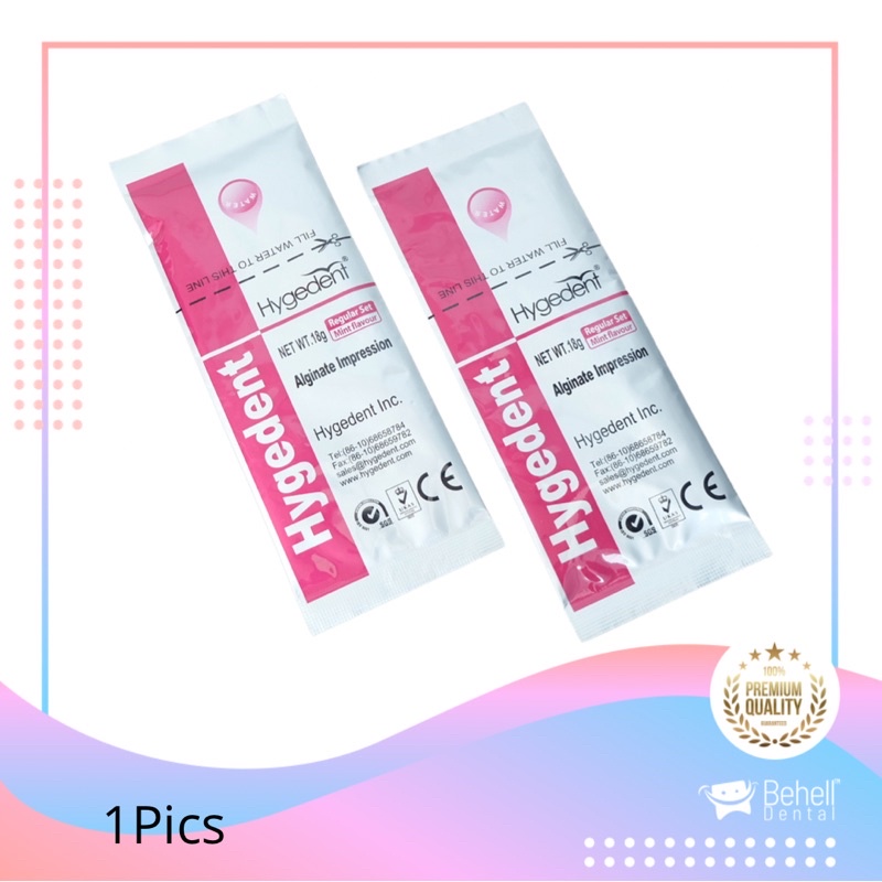 Jual ORIGINAL ALGINATE HYGEDENT NORMAL MINI 18gr / Bahan Cetak Gigi ...