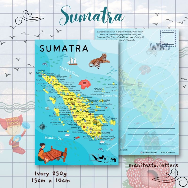 Jual Postcard Seri Peta Wisata | Kartu Pos Map Card | Tourism Card ...