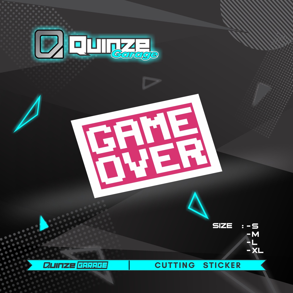 Jual Stiker Game Over V1 | Sticker Game Over | Cutting Sticker Game ...