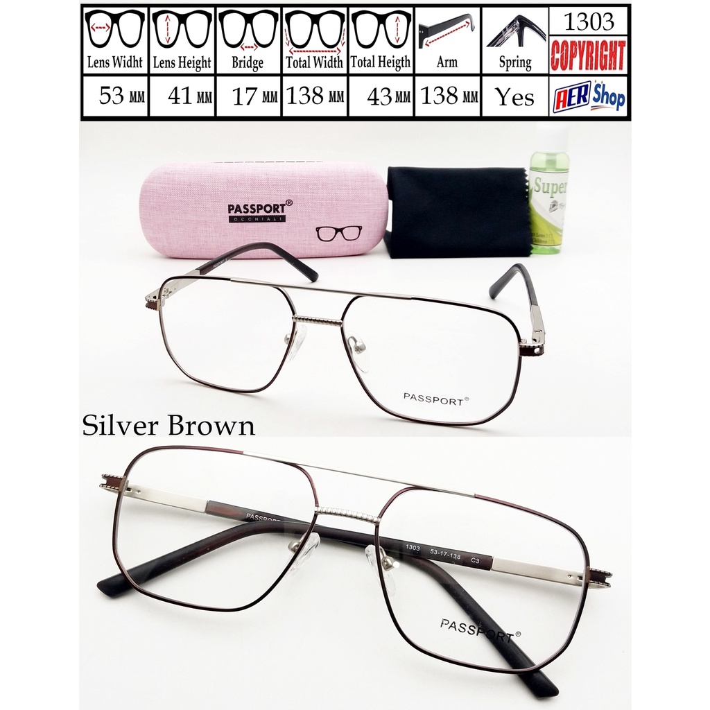 Jual kacamata original PASSPORT frame kacamata minus metal kacamata ...
