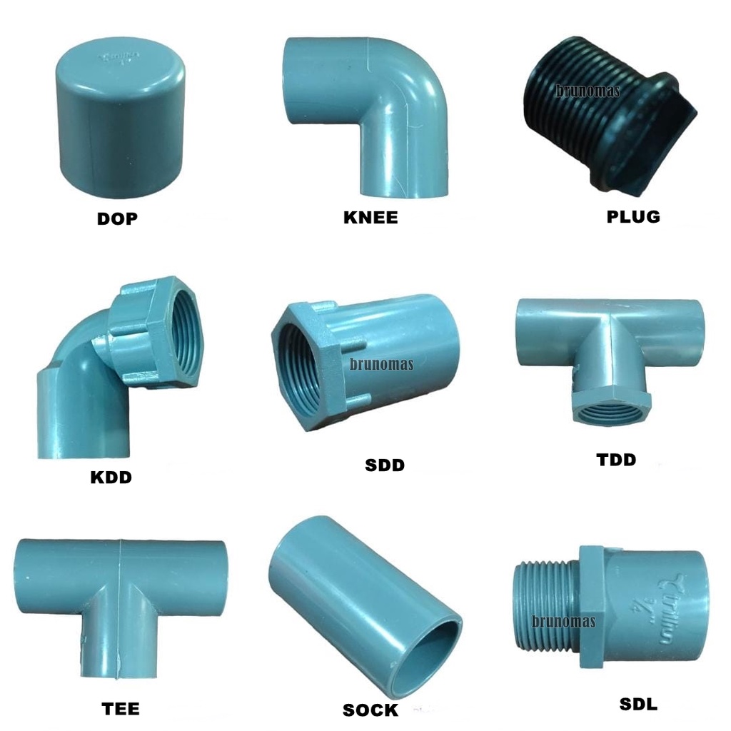 Jual Fitting PVC Sambungan Pipa Knee Tee sock dll | Shopee Indonesia
