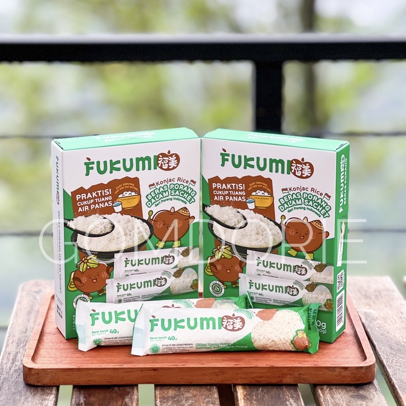 Jual FUKUMI Beras Porang Box Sachet (7 sachets @40gr) | Instant Konjac ...