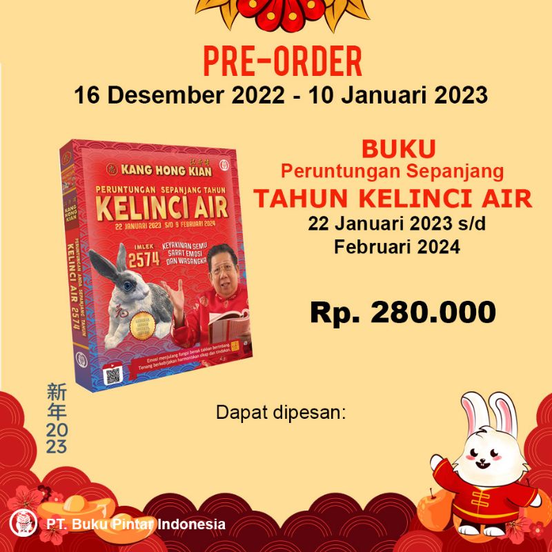 Jual Buku Ramalan Peruntungan Sepanjang Tahun Kelinci Air Imlek 2574 KANG HONG KIAN | Shopee ...