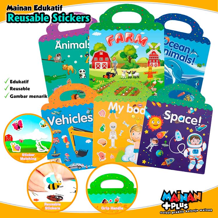 Jual Buku Stiker Aktivitas Anak Edukatif DIY Reusable Sticker Book ...