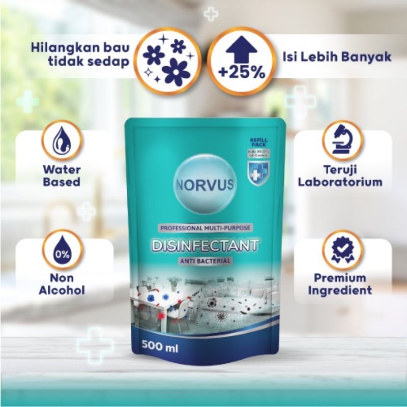 Jual Norvus Professional Multi Purpose Disinfectant 500ml Disinfektan ...