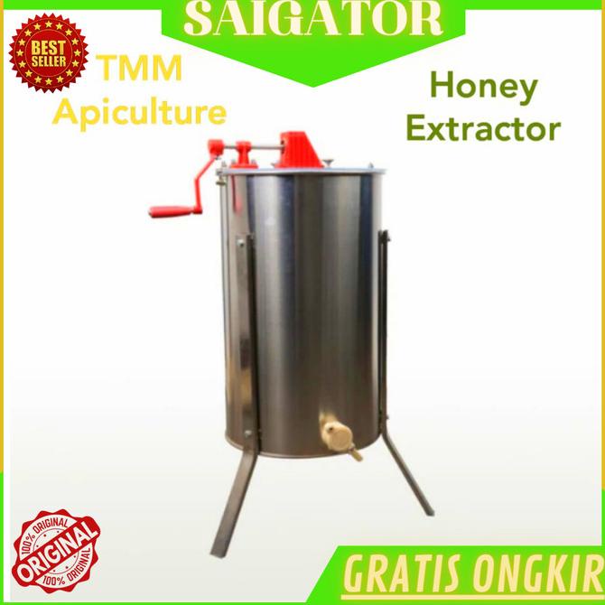 Jual Mesin Peras Madu Honey Extractor Hand 3 Frames Stainless Steel ...