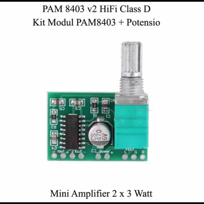 Jual Kit modul pam8403 pam 8403+potensio v2 hifi class d dwi3l Juara ...