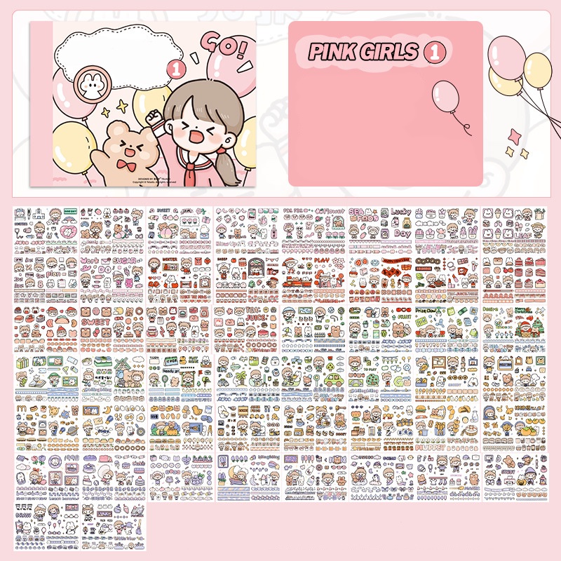 Jual 50 Lembar / Set Stiker Motif Kartun Lucu Untuk Dekorasi Buku ...