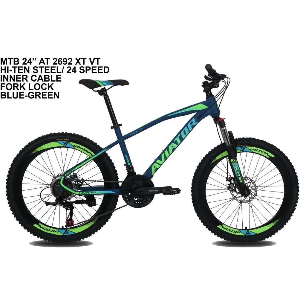 Jual SEPEDA GUNUNG MTB 24 INCH AVIATOR 2692 XT VELG TINGGI FL | Shopee ...