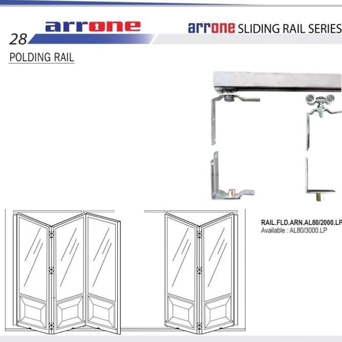 Jual Rel Pintu Lipat Alumunium 2M Untuk 3 Daun Pintu | Shopee Indonesia