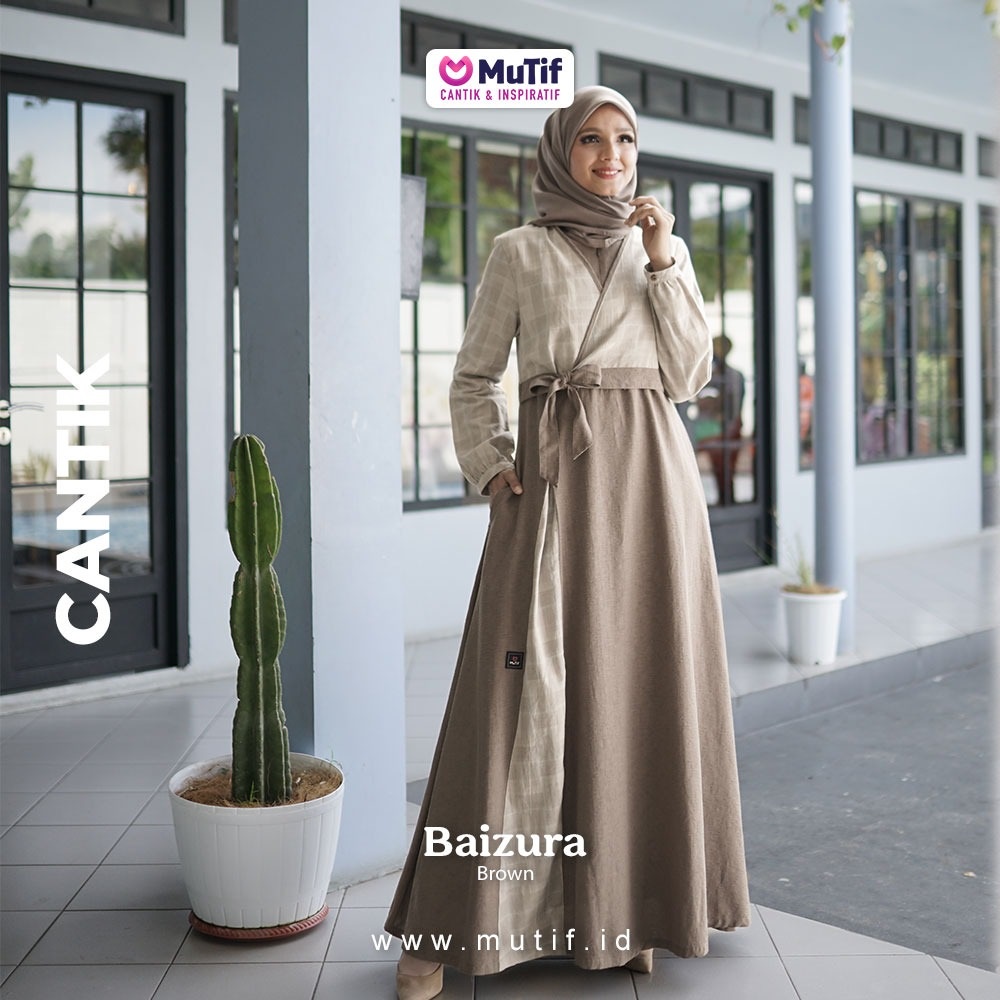 Jual MuTif 100% ORI | Baizura Clove Brown - Birch | Gamis Syar'i ...