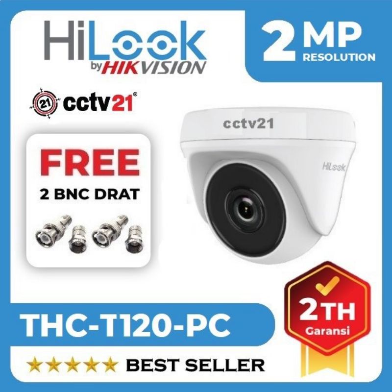 Jual Kamera CCTV HILOOK THC-T120-PC Indoor 2MP Free 2 BNC Drat Garansi ...