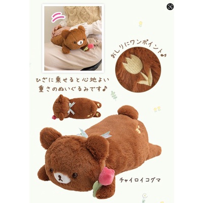 Jual Rilakkuma Chairoikoguma Knee Plush Doll San-x | Shopee Indonesia