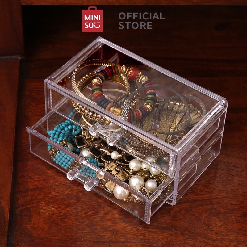 Jual Miniso Denpasar Cosmetic Organizer 2-Drawer Tempat Makeup Rak Make ...