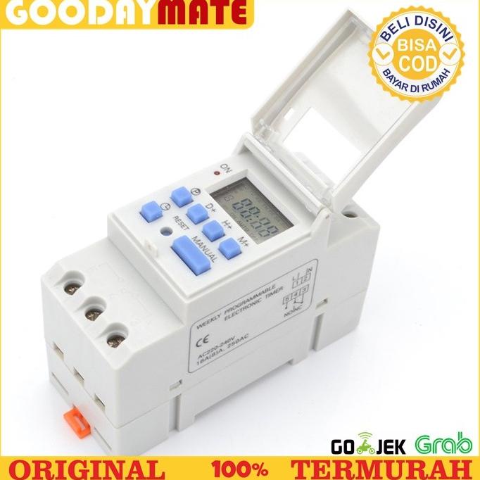 Jual Timer Digital Programmable Switch Din Rail Model MCB 220V AC 16A ...