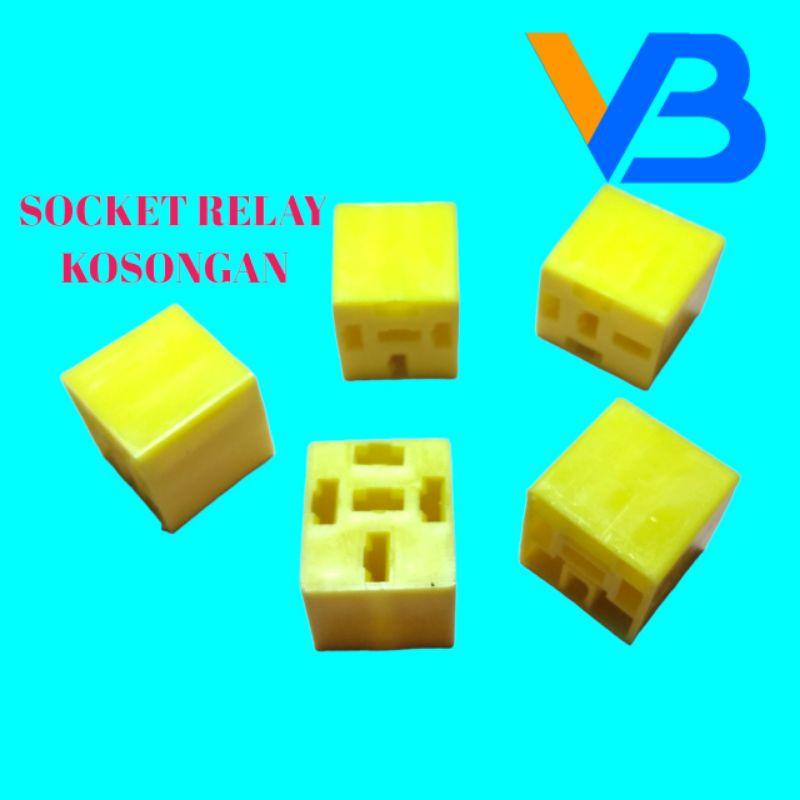 Jual Socket Relay 5 Kaki Pvc Kosongan Socket Relay Kuning Soket Relay 4 ...