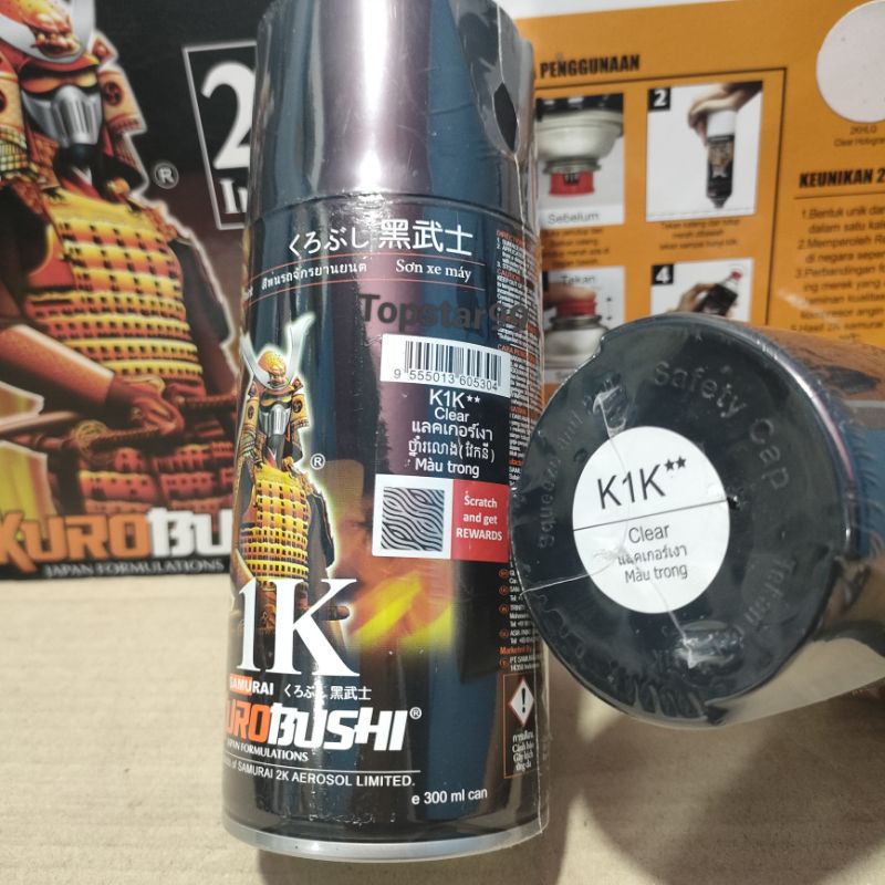Jual Pilok Pilox Cat Samurai CV Clear K1K 1 Transparan Bening Mengkilap ...
