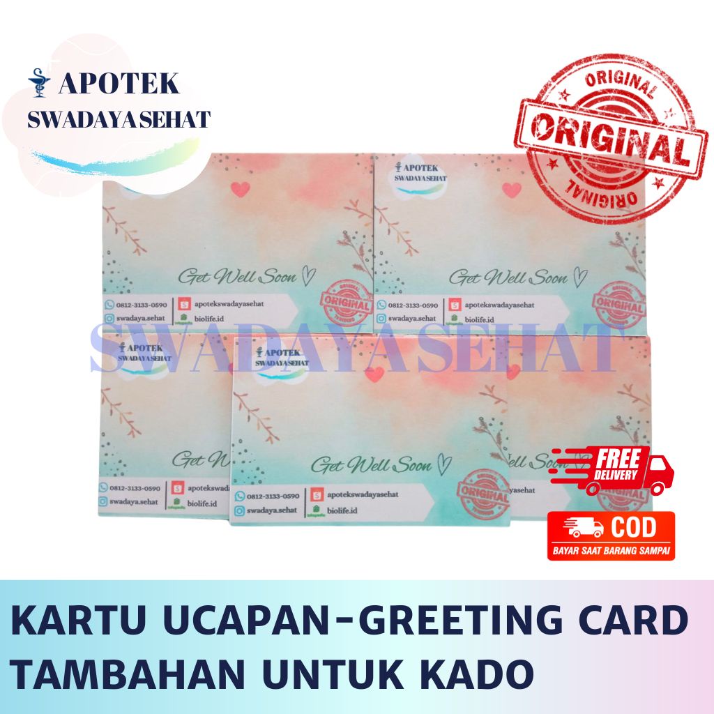 Jual Tambahan Kartu Ucapan - Greeting Card GWS Get Well Soon Untuk Kado ...