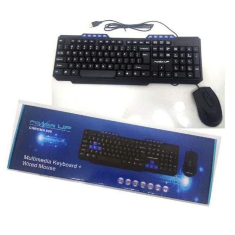 Jual KEYBOARD POWER UP GAMING SET COMBO + MOUSE | Shopee Indonesia