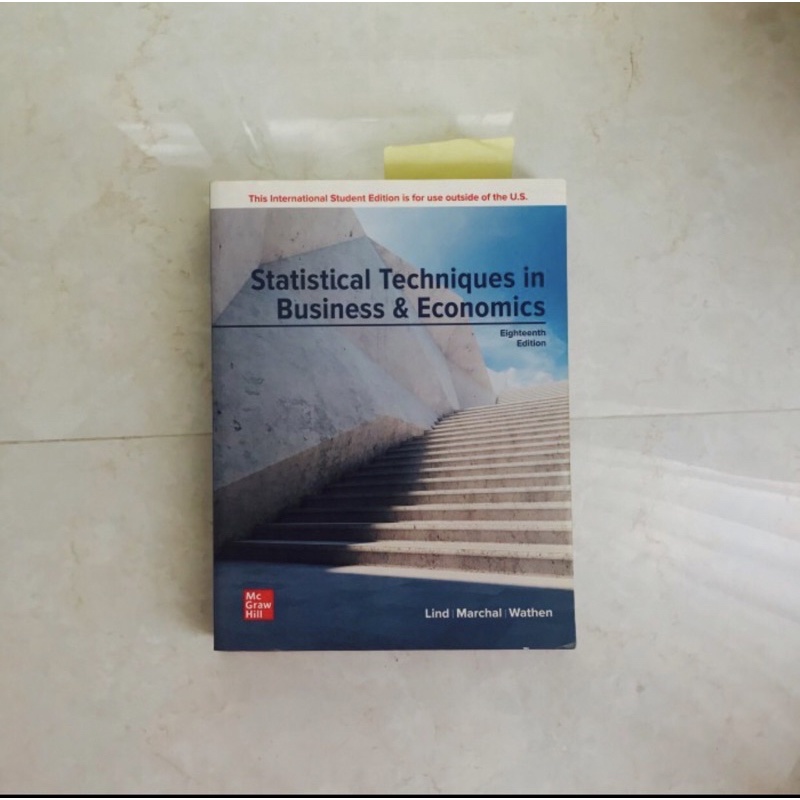 Jual Statistical Techniques in Business and Economics 18th Edition ...