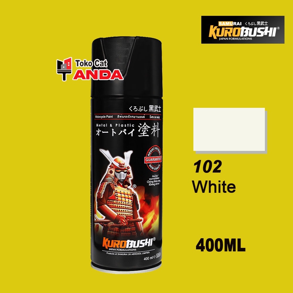 Jual SamuraiPaint White 102 - Cat Pilox putih samurai 102 - Cat Semprot Aerosol White Putih ...