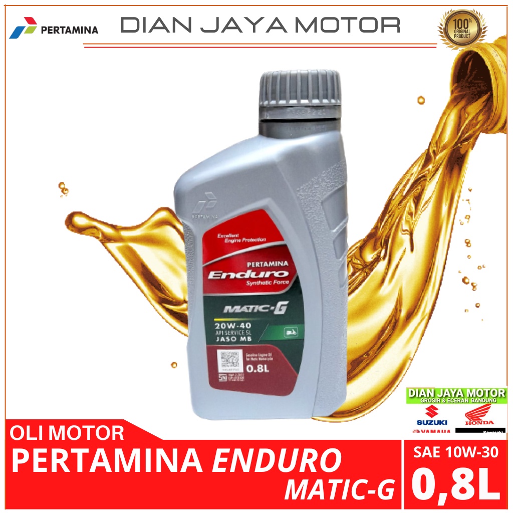 Jual ENDURO MATIC G SAE 20W-40 OLI MESIN ENDURO MATIC-G 800 ML ...