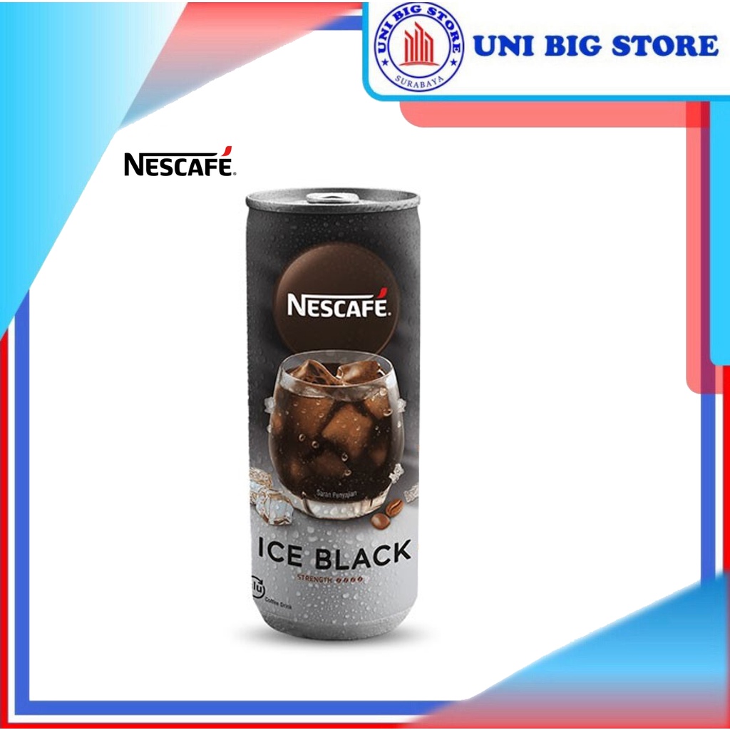 Jual NESCAFE Ice Black Coffee Drink Can Kopi Hitam 220 ml | Shopee ...