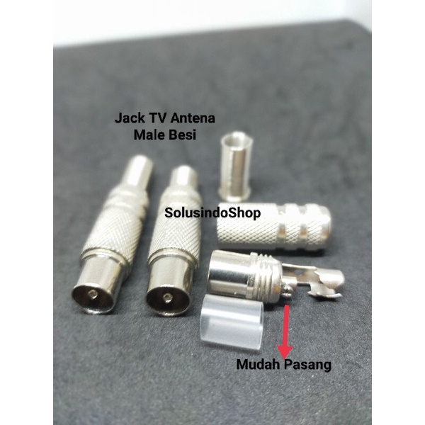 Jual Jack Jek Colokan Antena Tv Besi Male Jantan / jack antena tv besi ...