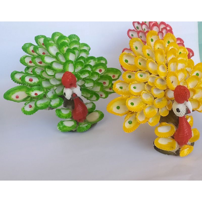 Jual PATUNG MERAK WARNA dari KERANG untuk SOUVENIR | Shopee Indonesia