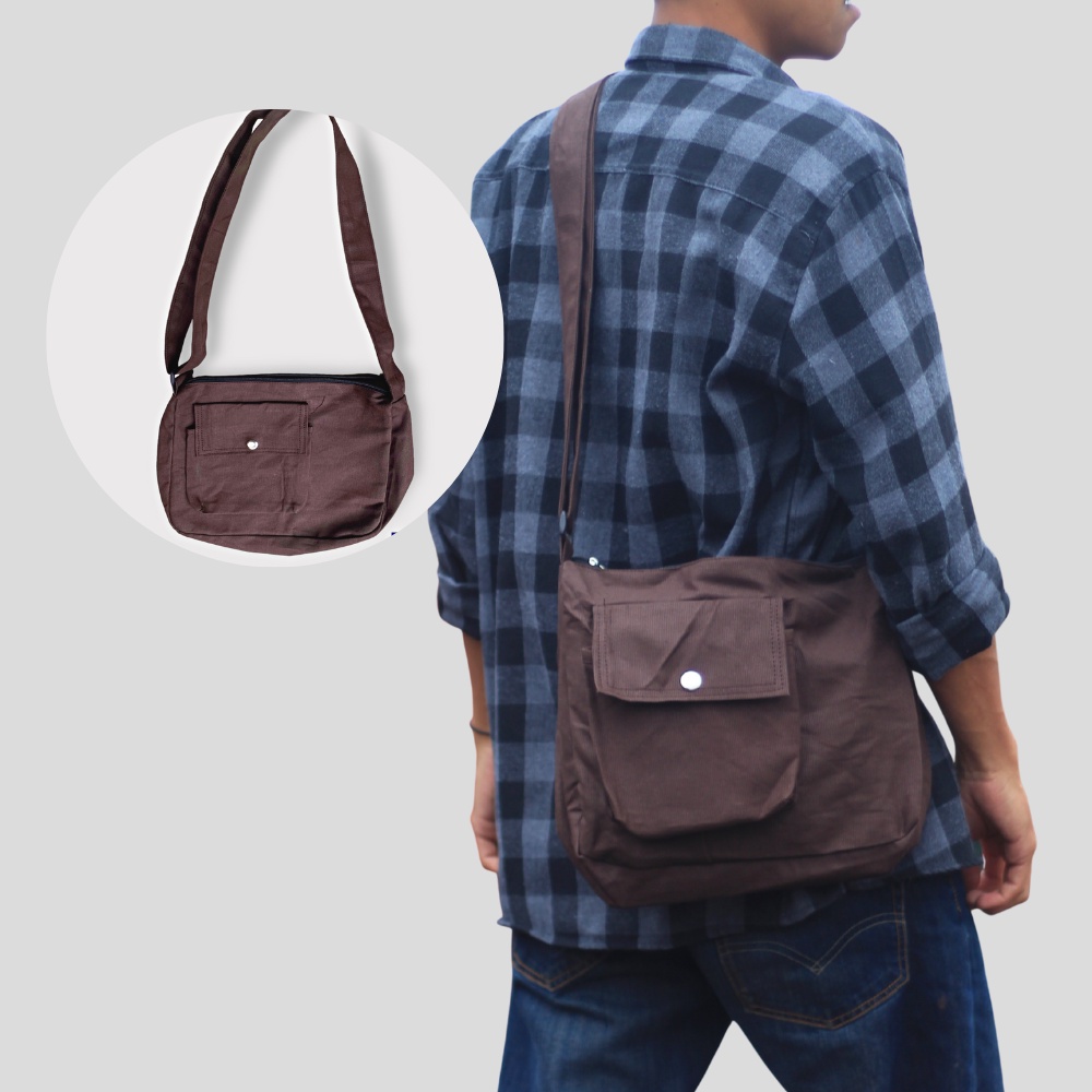 Jual TAS SELEMPANG CANVAS PREMIUM ORIGINAL UNISEX PRIA DAN WANITA TAS ...