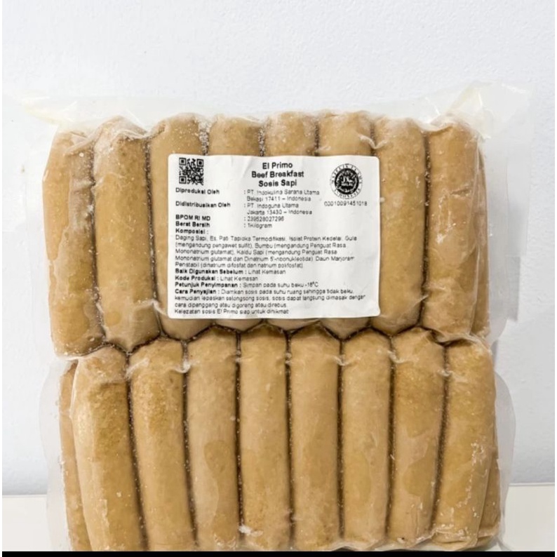 Jual sosis Ayam Breakfast Elprimo 1kg | Shopee Indonesia