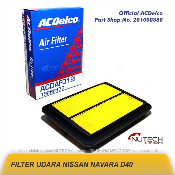 Jual FILTER UDARA AIR NISSAN NAVARA D40 ORI ACDelco | Shopee Indonesia