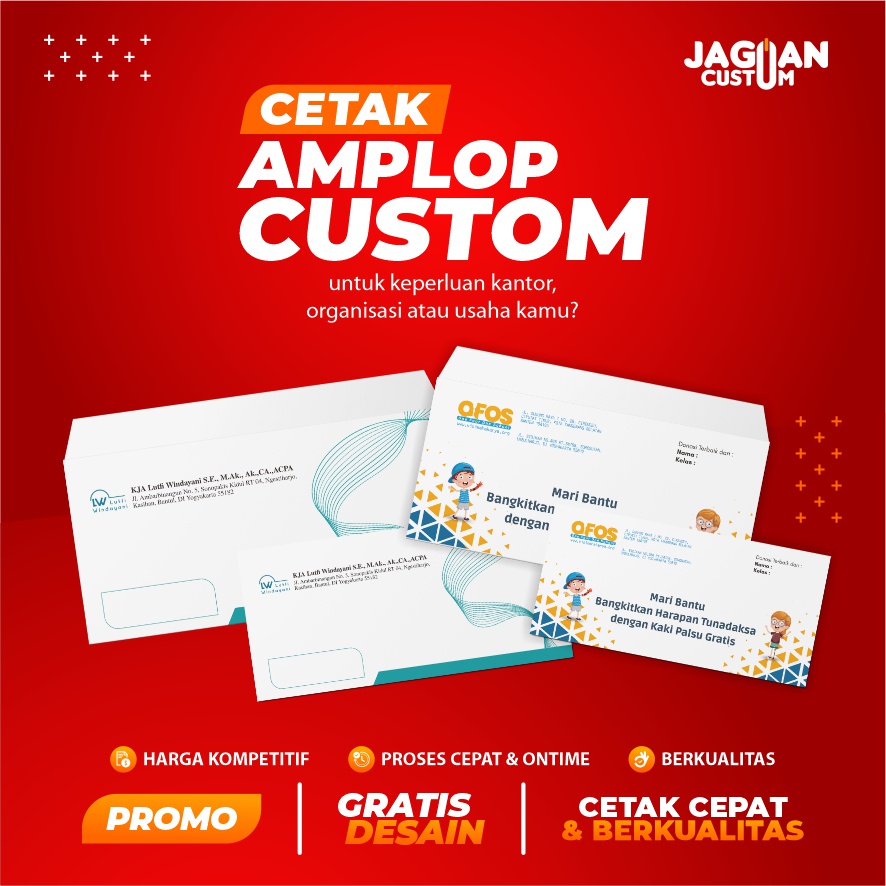 Jual Cetak Amplop Custom Fullcolor / Cetak Amplop Kop Surat / Cetak Kop Amplop Instansi/Lembaga ...