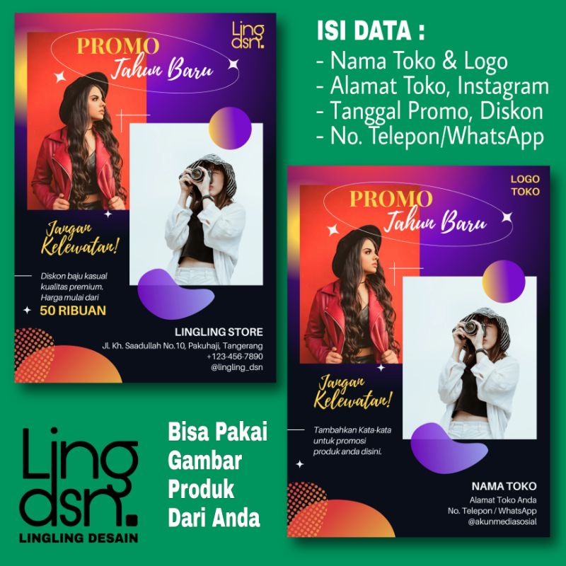 Jual Desain Brosur Promo Produk, Layanan Jasa - HANYA DESAIN | Shopee ...