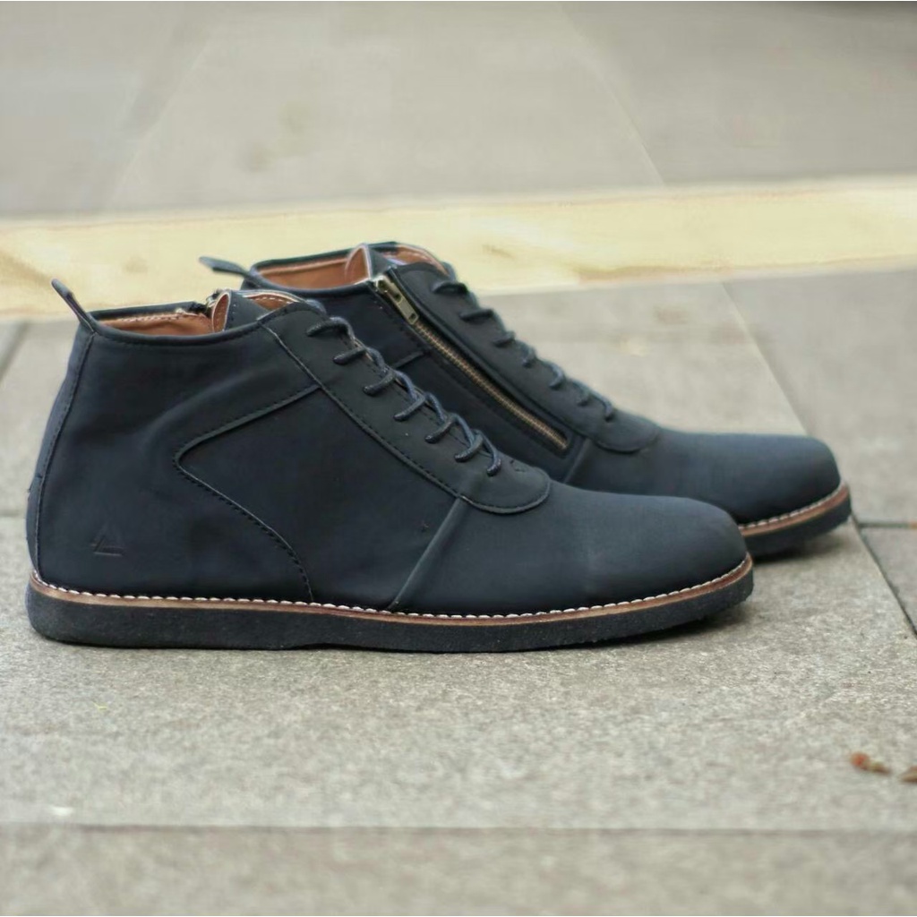 Jual Sepatu Pria Semi Boots Casual Brodo Warlock Zipper Premium Leather ...