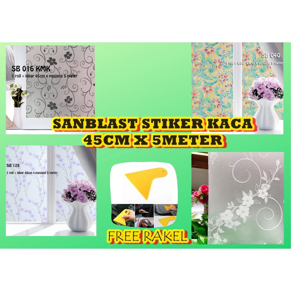 Jual GM - STICKER WINDOW STATIC | WALLSTICKER JENDELA KACA | STICKER ...