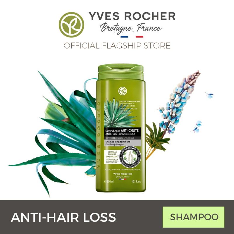 Jual Yves Rocher Fortifying Stimulating shampoo anti hair loss 300ml | Shopee Indonesia